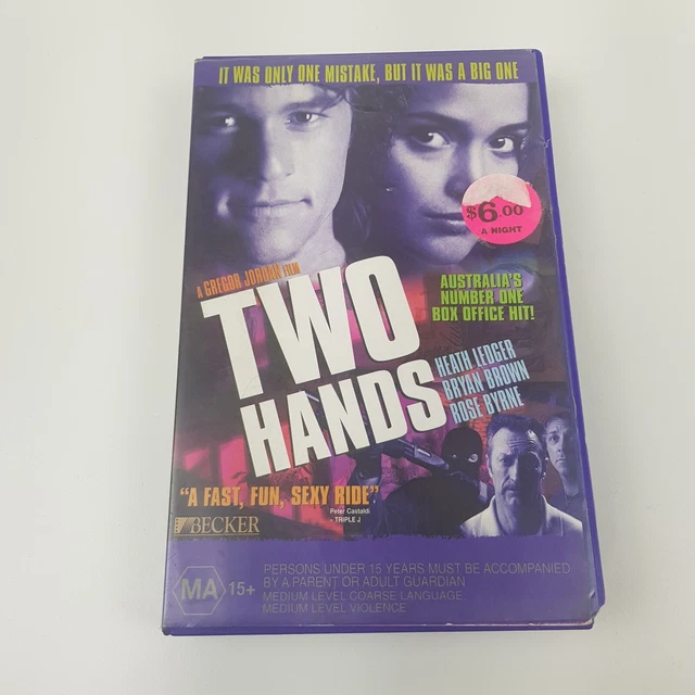 TWO HANDS VHS Video Large Case Ex-Rental Becker MA15+ Heath Ledger £9. ...