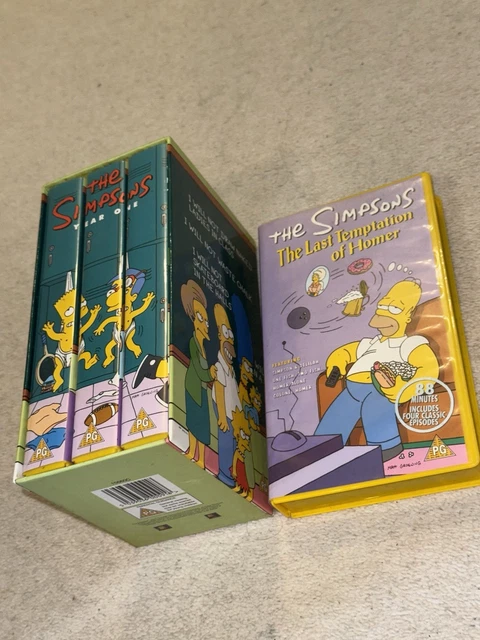 THE SIMPSONS - Year 1 - 1999 - Box Set - 3 VIDEO VHS & Last Temptation ...