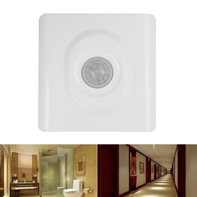 WALL MOUNT SENSOR Switch Infrared Motion Led Night Light Human Body ...