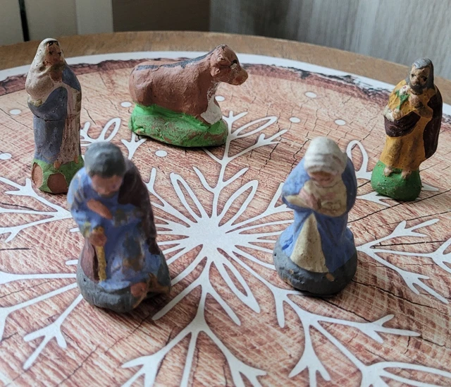 LOT DE 5 anciens santons terre cuite EUR 10,00 - PicClick FR