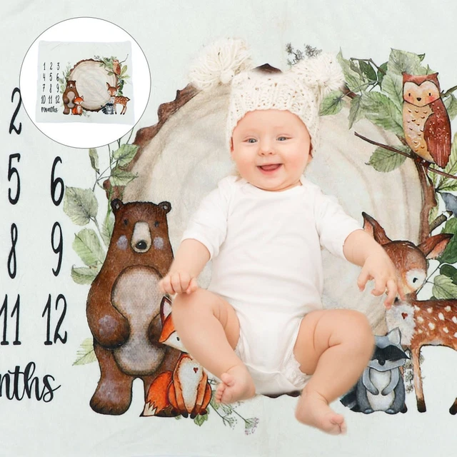 NEWBORN PHOTOGRAPHY PROPS Baby Photoshoot Blanket Milestone Backdrop ...