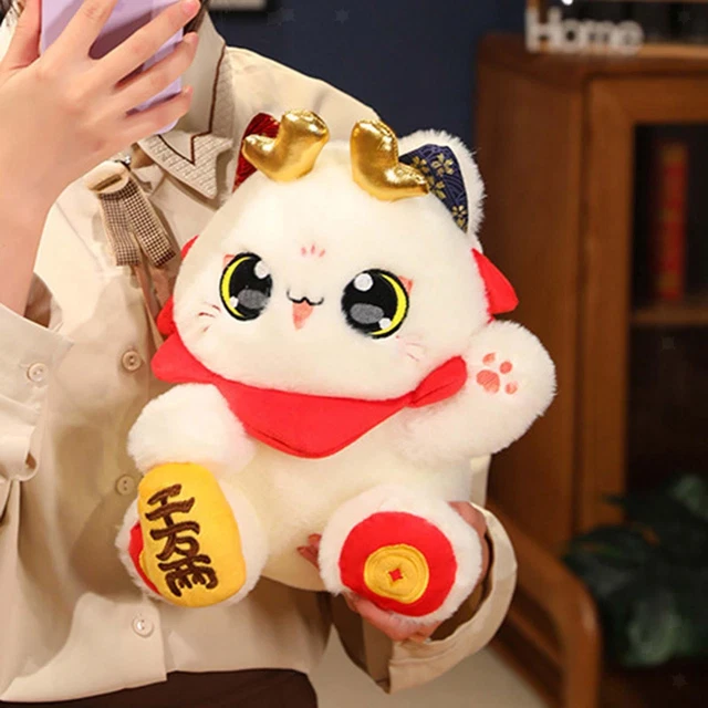 BAMBOLA DI PELUCHE Gatto Capodanno Cinese 2024 Carina per Natale EUR 23 ...