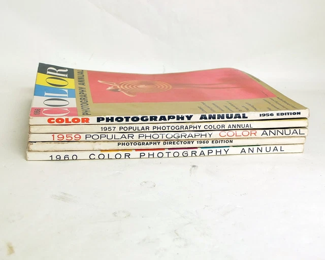 COLOR PHOTOGRAPHY ANNUAL Photo Magazines Various Issues 1956-1960 ...