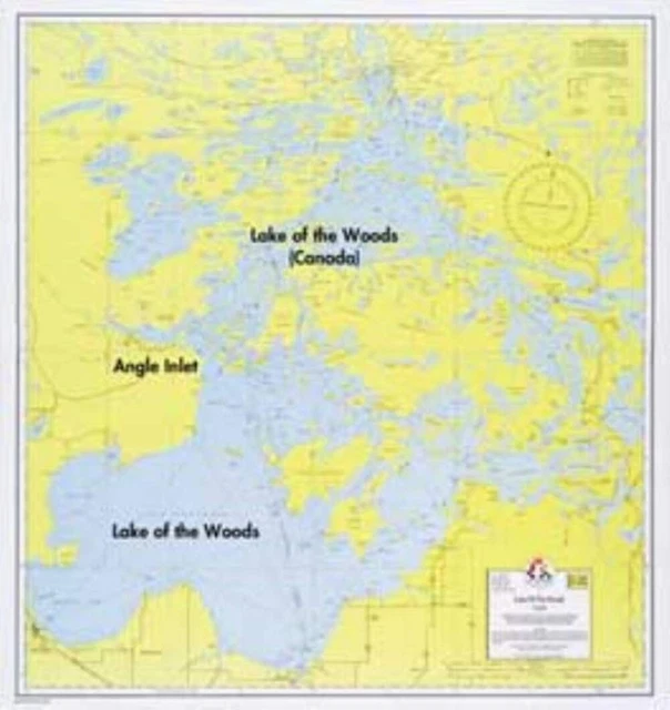 LAKE OF THE Woods Wall Map £19.65 - PicClick UK
