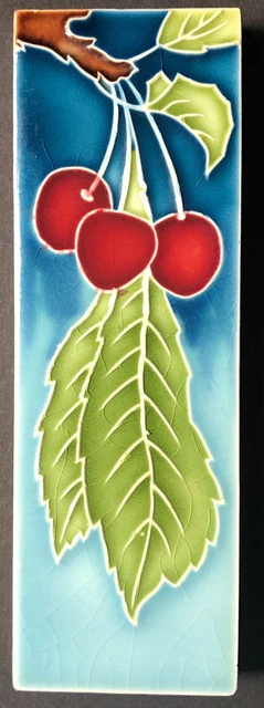 KIRSCHENZWEIG,ZAUBERHAFTE JUGENDSTIL-DRITTELFLIESE,WESSEL,1905,PERFEKT ...