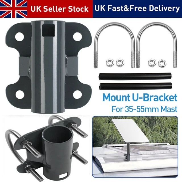 UNIVERSAL MOUNT U-BRACKET For Starlink, Roof Mast To Pole Pipe Mounting ...