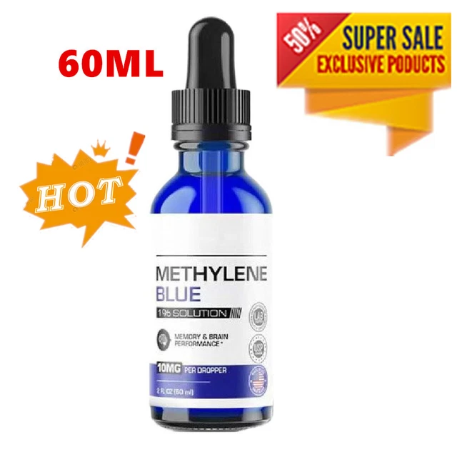 60ML METHYLENE BLUE Health Drops 1% Solution Immune Support Natural ...