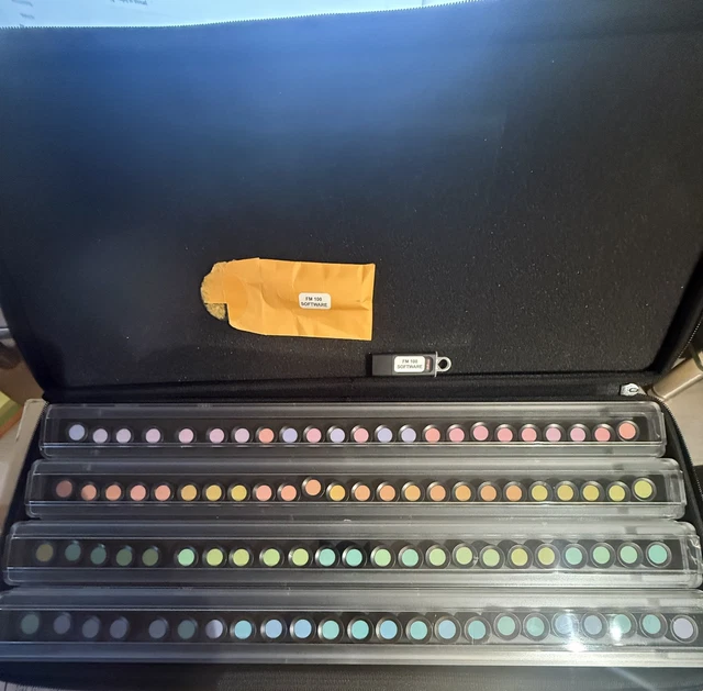 FARNSWORTH MUNSELL 100 Hue Test Complete Set 85 Caps + Scoring Software ...