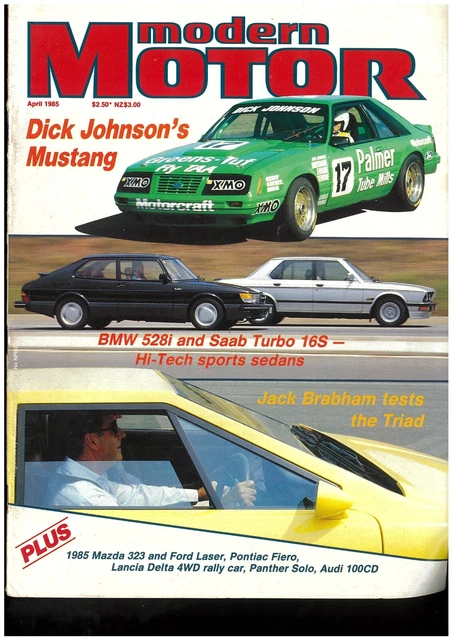 MODERN MOTOR CAR Magazine April 1985 Mazda 323 Ford Laser Saab 16S BMW ...