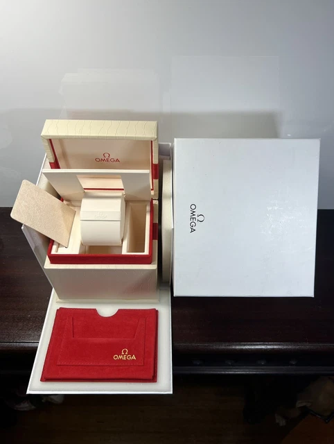 OMEGA LADIES EMPTY Luxury Watch Display Box Completed with Outer Box ...