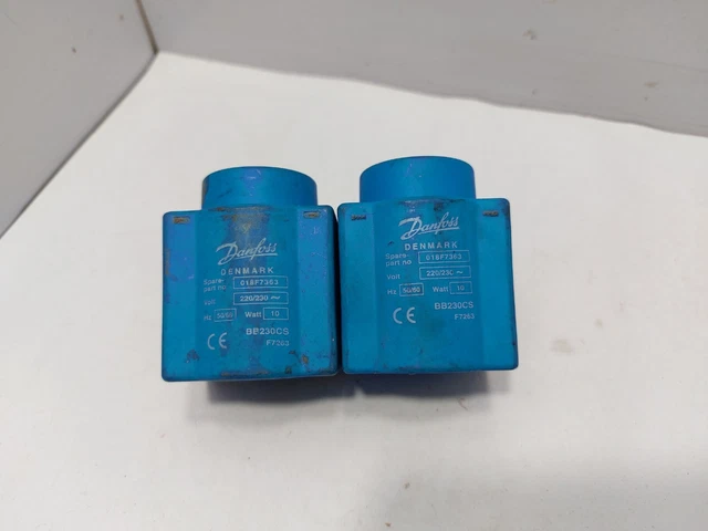 DANFOSS 018F7363 SOLENOID Valve Coil 220/230V 50/60Hz 10W LOT 2 PC £89. ...