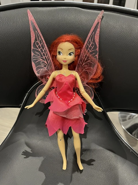DISNEY STORE TINKERBELL Friend Rosetta Flutter Wings Doll 10” Red Hair ...