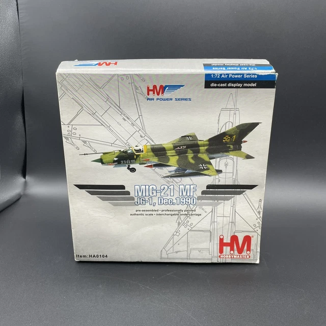 HOBBY MASTER HA0104 Mikoyan-Gurevich MiG-21MF Fishbed Luftwaffe JG1 ...