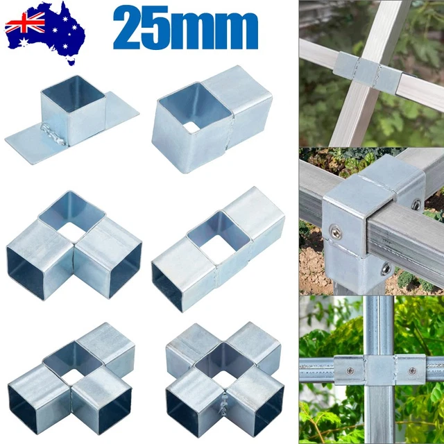 STEEL ALUMINIUM JOINER 25mm SQUARE Tube Aviary Frame cage DIY Gate pipe ...