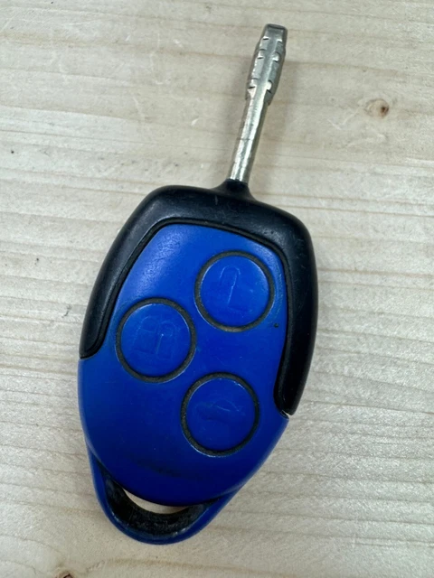 GENUINE FORD TRANSIT Mk7 3 Button Blue Remote Key Fob Tested Tipper ...