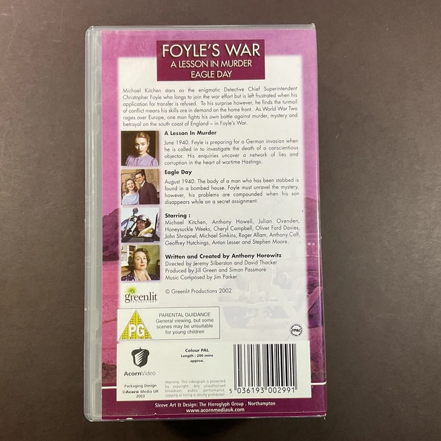 FOYLE'S WAR, A Lesson In Murder/eagle Day, VHS Video 2003 EUR 4,39 ...