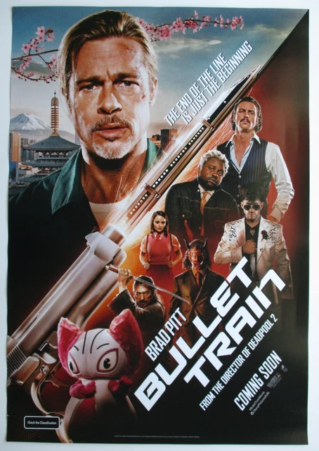 BULLET TRAIN 2022 Original Australian movie poster Brad Pitt Joey King ...