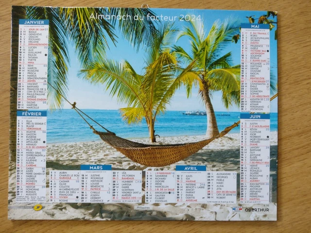 CALENDRIER LA POSTE 2024. Almanach du Facteur. Paysages Plages ...
