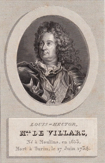 MARÉCHAL CLAUDE-LOUIS-HECTOR DE Villars Moulins Allier Louis XIV 1822 ...