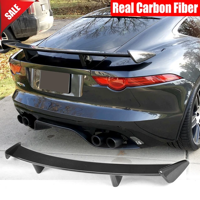 FOR JAGUAR F-TYPE SVR Coupe 2014-2018 Real Carbon Rear Trunk Wing ...