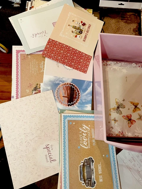 REDUCED‼️CARD CRAFT BACKING PAPERS INSERTS WITH SENTIMENTS A4 HUNKYDORY ...