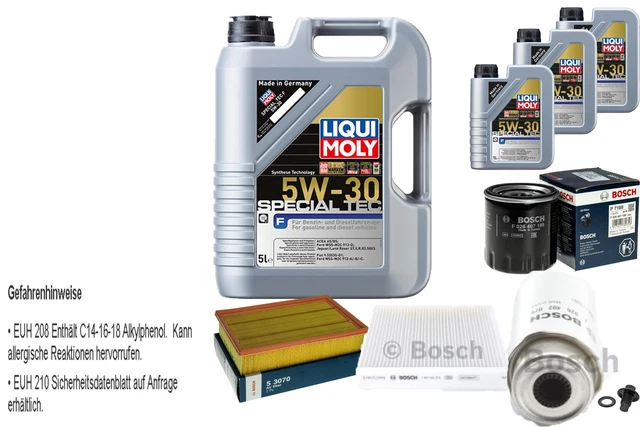 BOSCH INSPECTION SET 8L Liqui Moly Spécial Tec F 5W-30 pour Ford Transit Bus EUR 176,04 ...