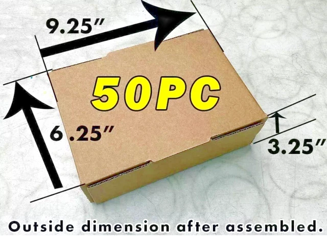 50 PIECES 9& x 6" x 3" Corrugated Security Mailer Shipping Box $55.25 ...