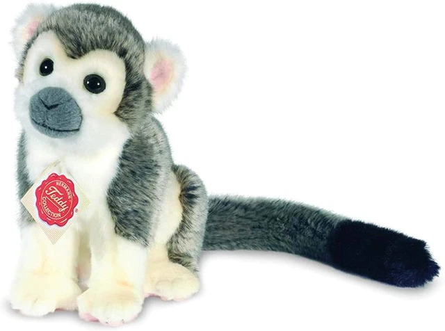 TEDDY HERMANN AFFE Äffchen grau 17 cm 92917 Kuscheltier Plüschtier ...