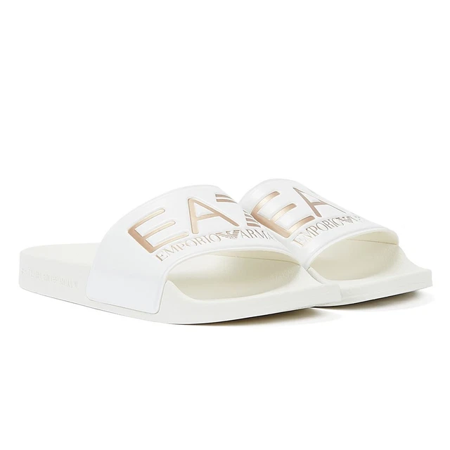 EA7 EMPORIO ARMANI Seaworld Slide Shiny Women's White Slides £25.00 ...