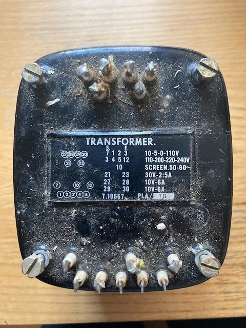 PARMEKO MAINS HEATER Transformer 30V @ 2.5A, 10V @ 6A, 10V @ 6A, £21.50 ...
