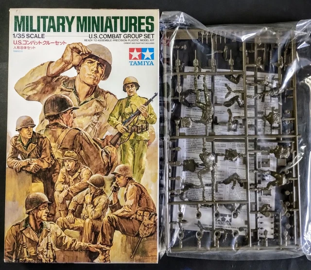 TAMIYA N.35080 1/35 US Combat Group Set WWII 8 Figure Nuovo Sigillato ...