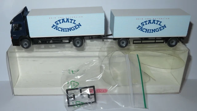 WIKING HO 1/87 Camion Mercedes Atego 1823 Rimorchio Staatl Fachingen ...