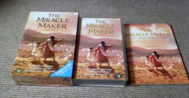 THE MIRACLE MAKER UK PAL VHS VIDEO + BOOK BOX SET 2000 Jesus Christian ...