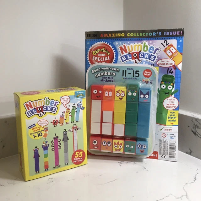 CBEEBIES NUMBERBLOCKS 1-15 (1-10 & 11-15) Plus FREE Number Blocks ...