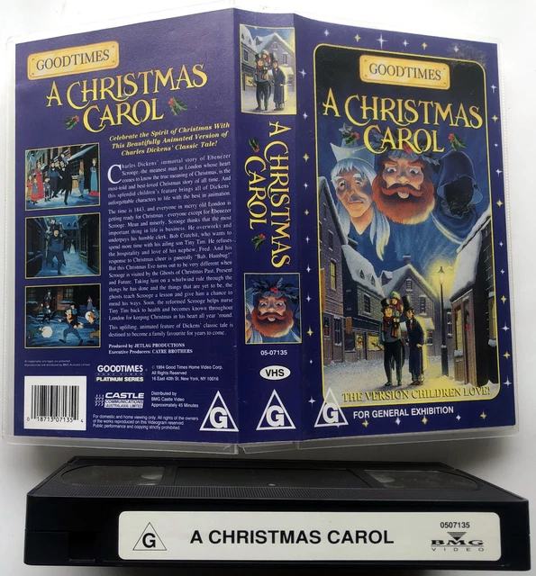 A CHRISTMAS CAROL (PAL VHS Cassette Tape, 1994) Animated Version - VGC ...