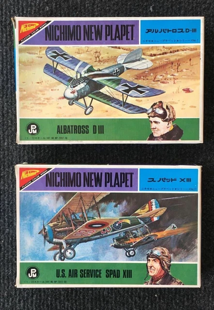 NICHIMO SPAD XIII Albatros Diii 1970 Vintage Raro Vecchio Sigillato 1: ...