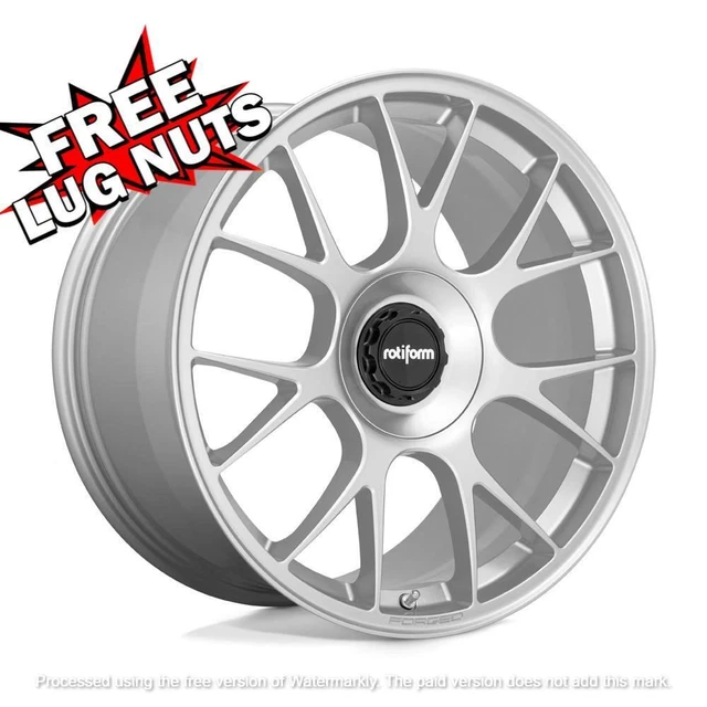 19 INCH 19X9.5 Rotiform R902 TUF GLOSS SILVER wheels rims 5x112 +22 ...