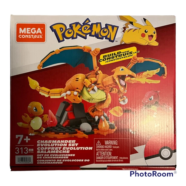 MEGA CONSTRUX CHARMANDER Evolution Set, Charmeleon, Charizard, BRAND ...