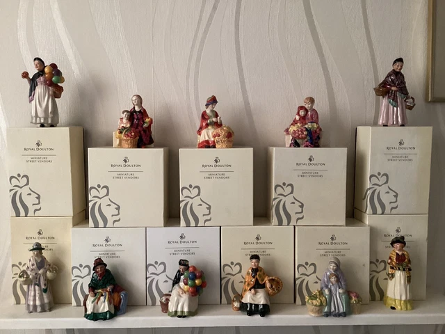 ROYAL DOULTON MINIATURE Street Vendors Figurines x 11 £170.00 - PicClick UK