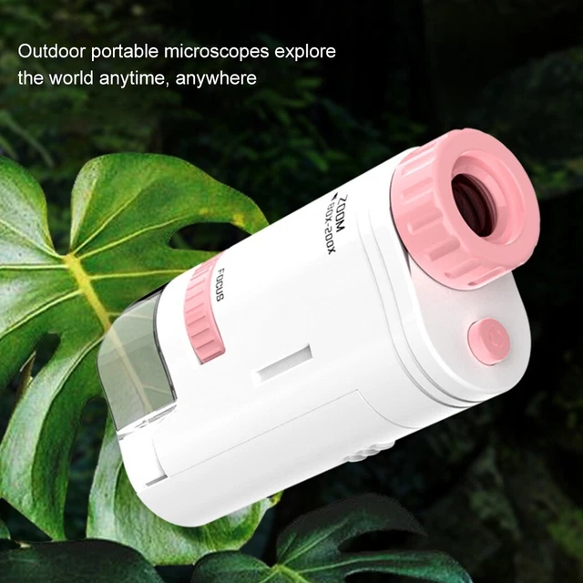 OPTICAL MICROSCOPE ILLUMINATED 2 AAA Batteries 200x Electronic ...