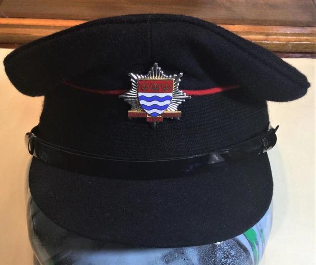 VINTAGE LONDON BRIGADE Fire Three Crown Badge Pin With Grantham Hat Cap £51.72 - PicClick UK