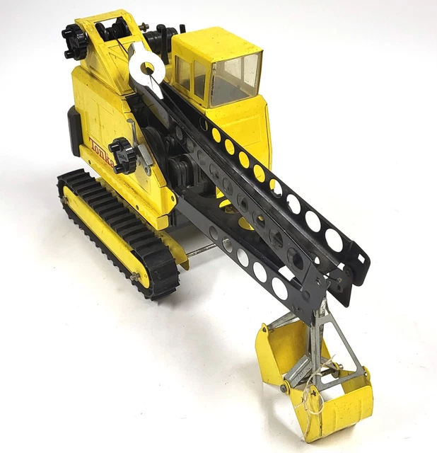 VINTAGE MIGHTY TONKA Cranemaster Crawler Track Crane Clamshell Steel ...