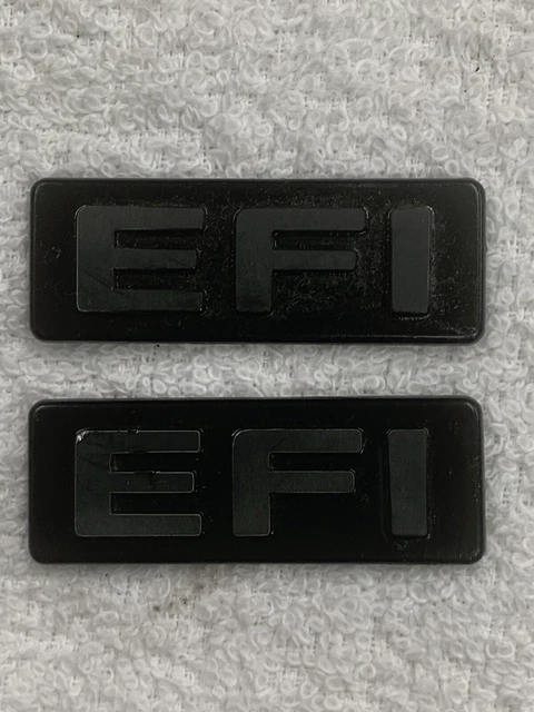1984-1889 TOYOTA CAMIONNETTE CAB B-Pillar EFI Badge Emblème Noir OEM ...