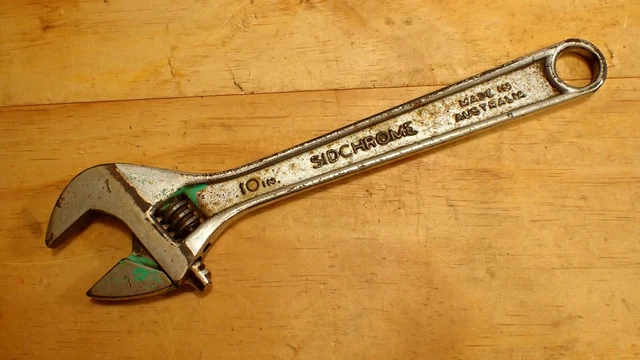 VINTAGE SIDCHROME 10 Inch Adjustable Spanner - Shifter - Australia $14. ...