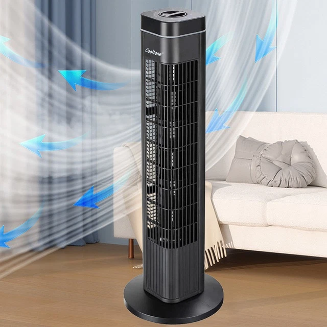 PORTABLE TOWER FAN Status Free Standing Air Cooling 3-Speeds ...