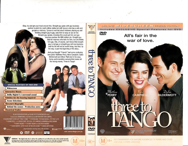 THREE TO TANGO-1999-MATTHEW Perry- Movie-DVD $19.95 - PicClick AU