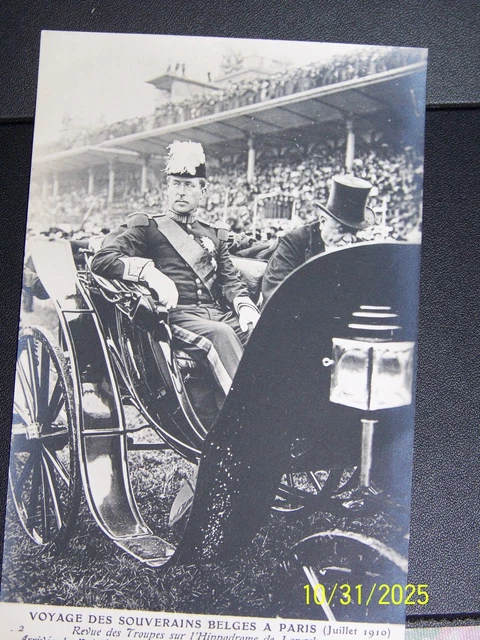 CPA VOYAGE DES souverains bleges 1910 arrivée d albert 1er EUR 1,00 ...