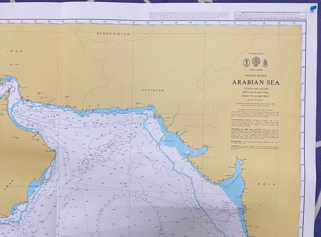 AMIRAUTÉ 4705 INDIEN Océan Arabe Mer Carte Chart Maritime Genius ...