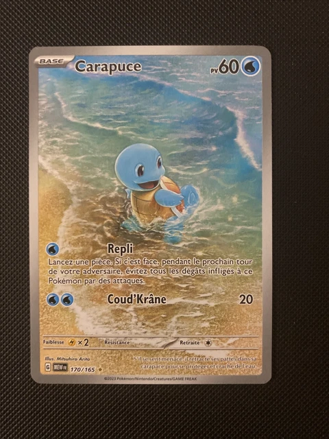 CARTE POKÉMON CARAPUCE AR SECRETE 170/165 - 151 Ecarlate & Violet EV3.5 ...
