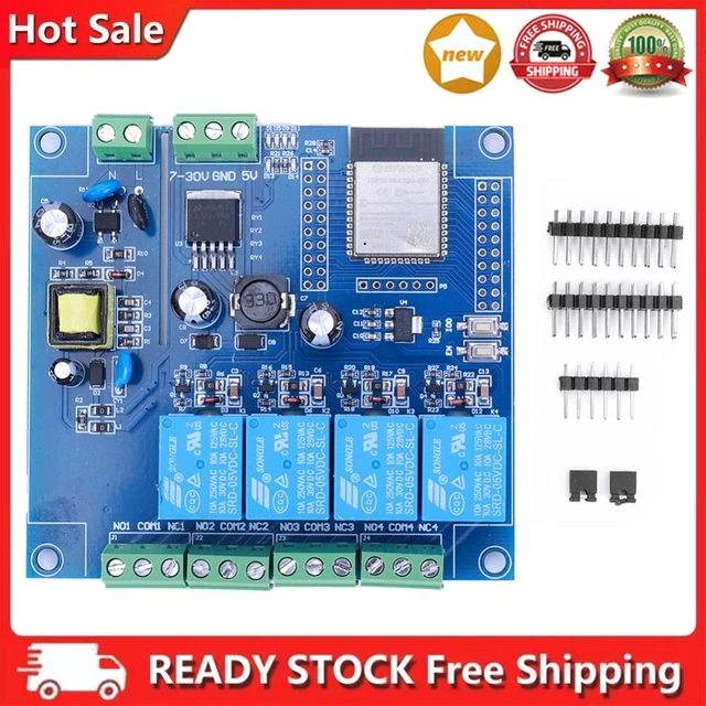 4 CH ESP32 Relay Module AC220/DC5-60V Programmable Relay Module Relay ...